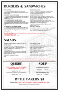 Menu | Three Crazy Bakers